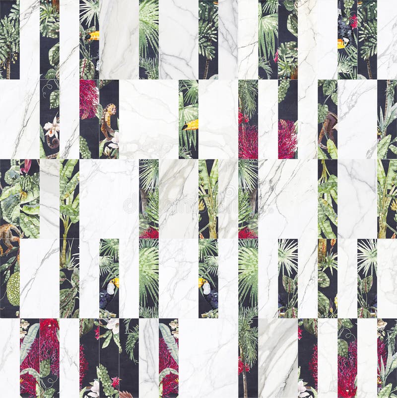 Creative Patchwork Pattern Mixed of Several Marbles and Stones, with ...