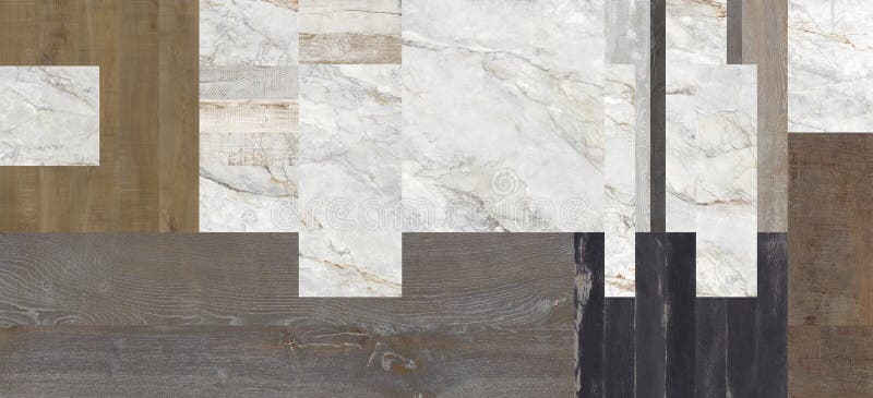 Creative Patchwork Pattern Stone Ceramic Wallpaper Design. Patchwork ...