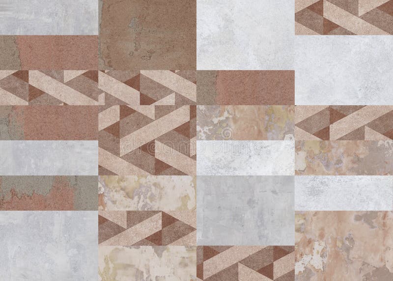 Creative Patchwork Pattern Stone or Concrete Design for Ceramic or ...