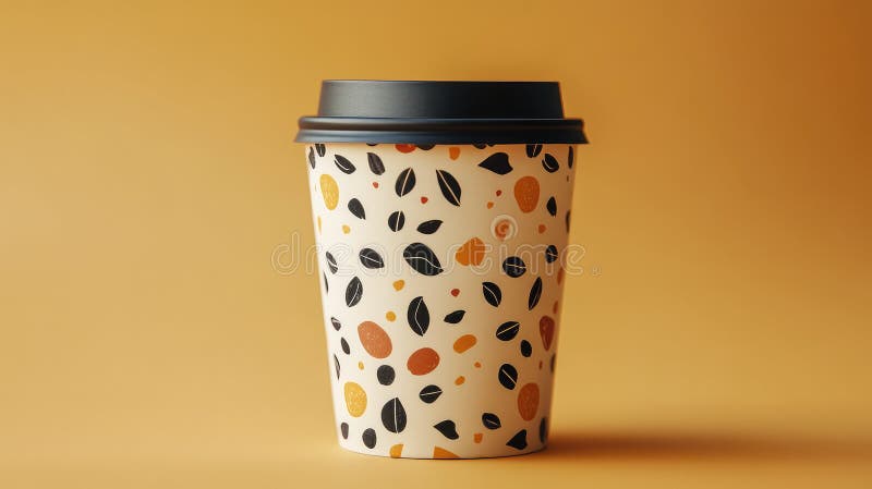 Creative Pattern Design for Large Paper Coffee Cup - Ideal for Craft ...