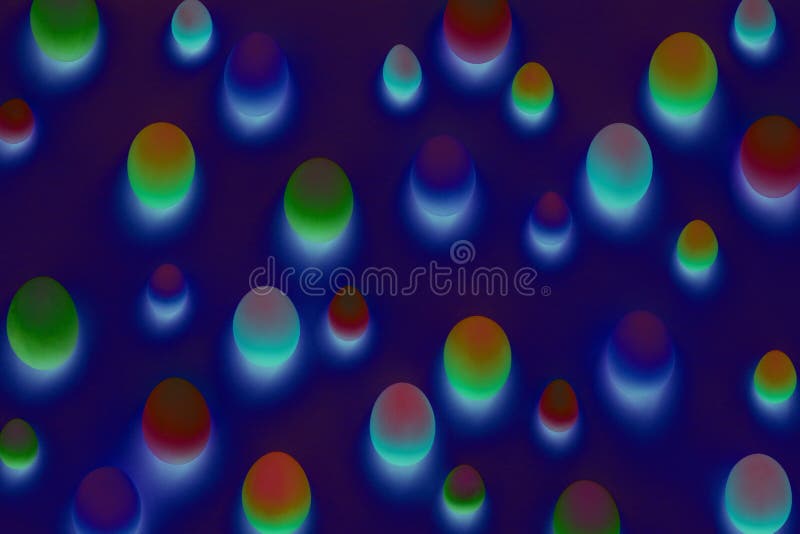 Creative Pattern of Neon Colored Easter Eggs, Cosmic or Disco Style ...