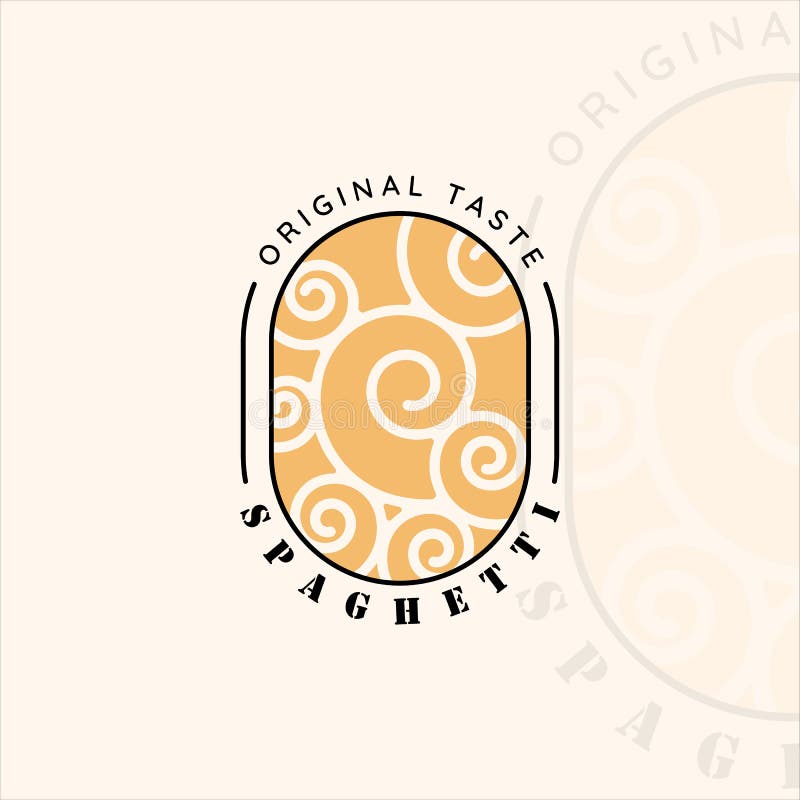 Creative Pattern Spaghetti or Pasta Logo Vector Simple Illustration ...