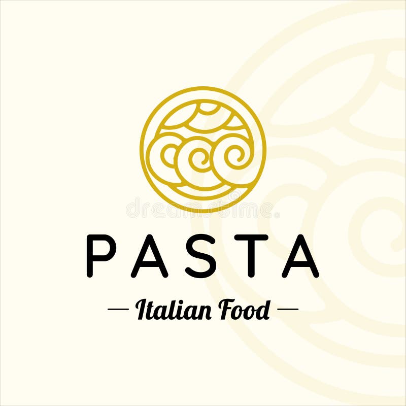 Creative Pattern Spaghetti or Pasta Logo Vector Simple Illustration ...