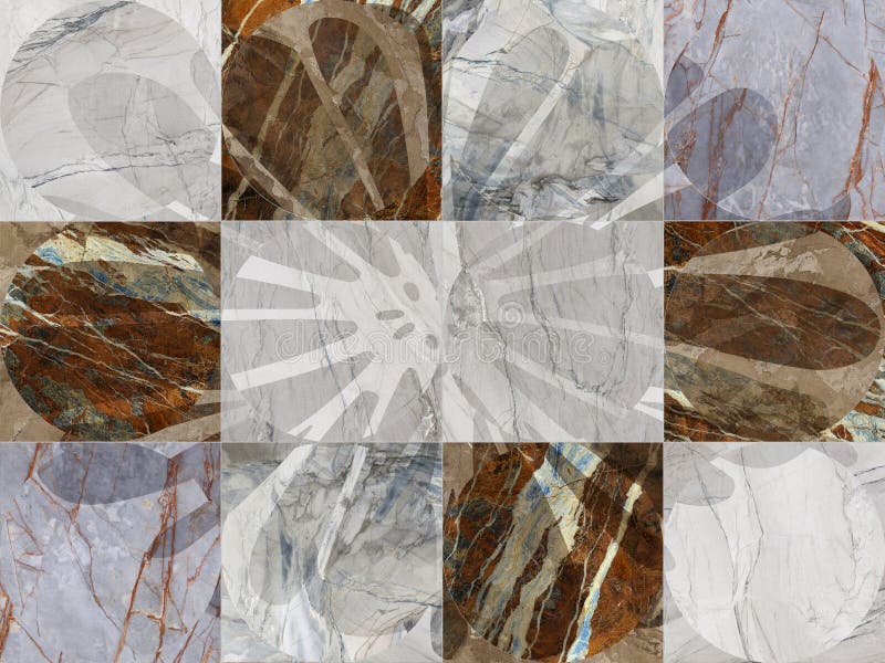 Creative Pattern Stone Ceramic Wallpaper Design. Natural Stones Marbles ...
