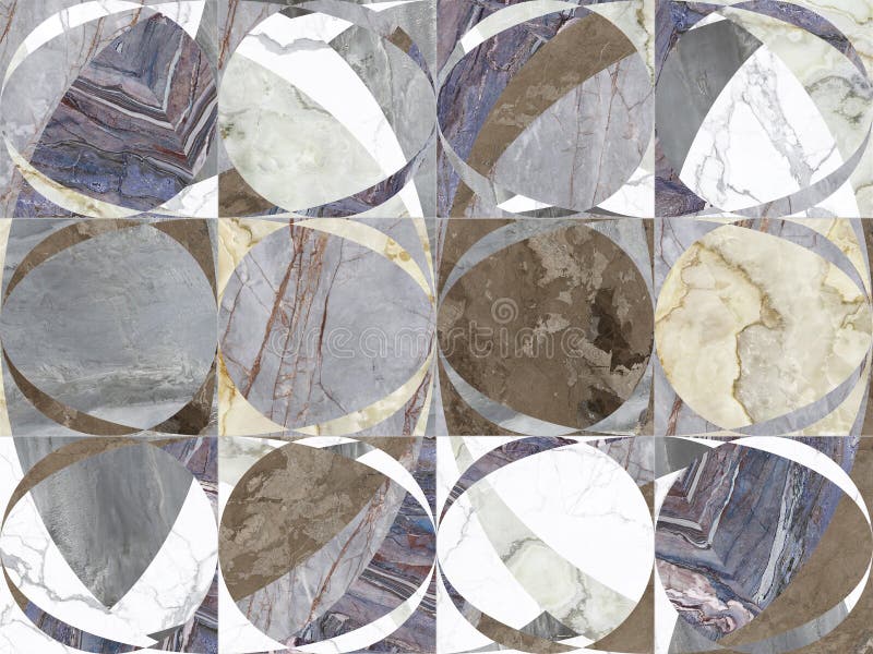 Creative Pattern Stone Ceramic Wallpaper Design. Stock Illustration ...