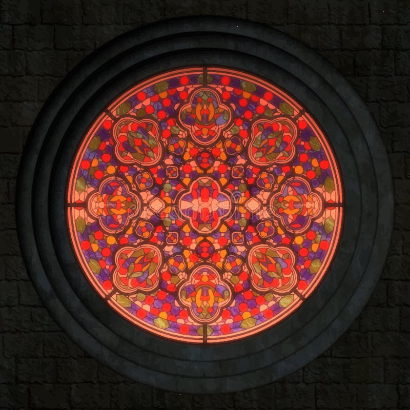 Creative Patterned Texture with a Round Window Stock Vector ...