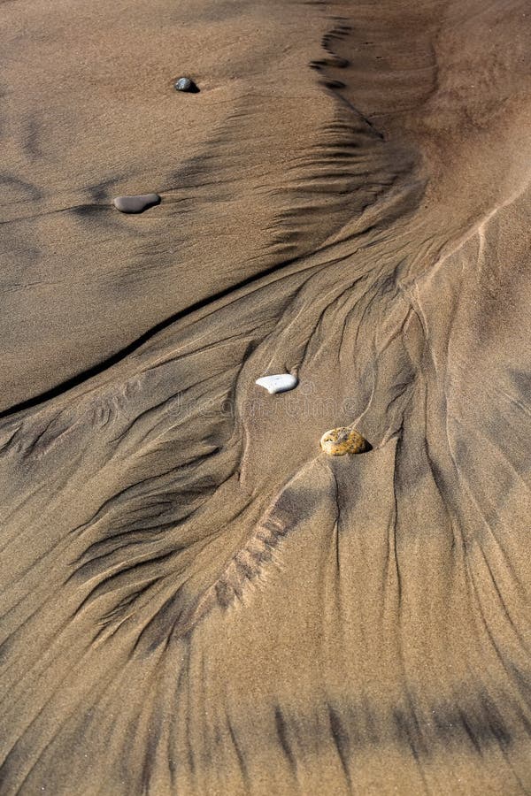 Creative Patterns and Signs in Beach Sand Stock Image - Image of ...