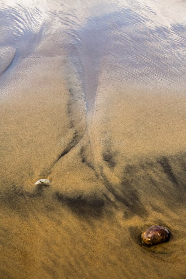 Creative Patterns and Signs in Beach Sand Stock Image - Image of ...