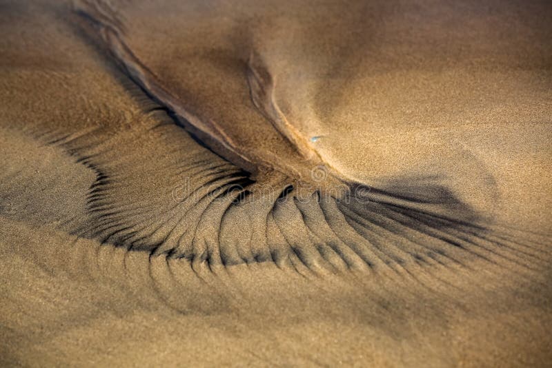 Creative Patterns and Signs in Beach Sand Stock Image - Image of ...