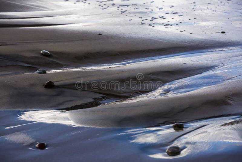 Creative Patterns and Signs in Beach Sand Stock Photo - Image of ...