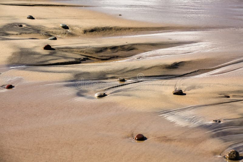 Creative Patterns and Signs in Beach Sand Stock Image - Image of ...