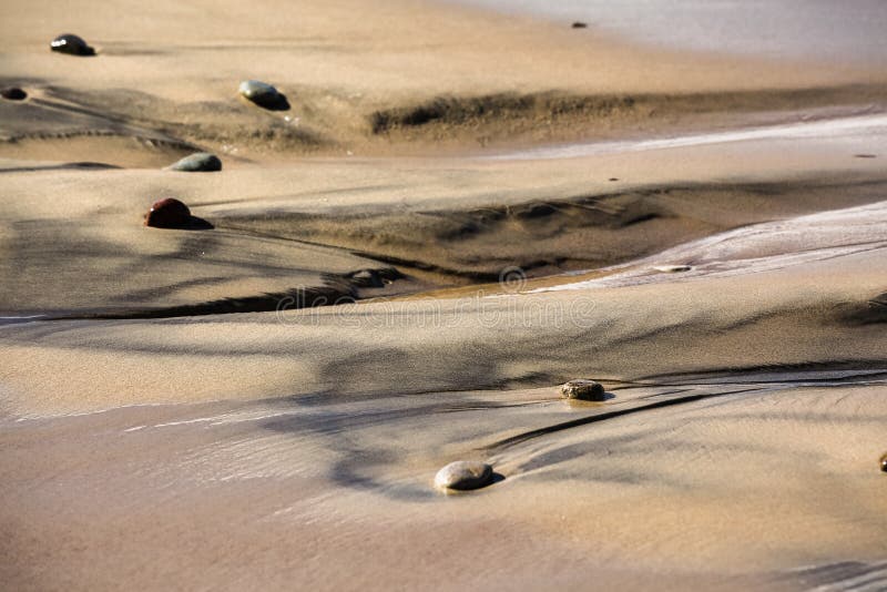 Creative Patterns and Signs in Beach Sand Stock Image - Image of ...