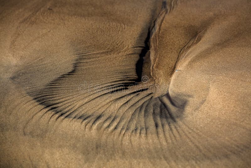 Creative Patterns and Signs in Beach Sand Stock Photo - Image of ...