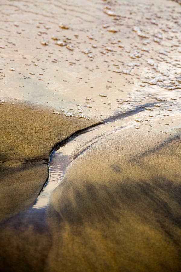 Creative Patterns and Signs in Beach Sand Stock Image - Image of pebble ...