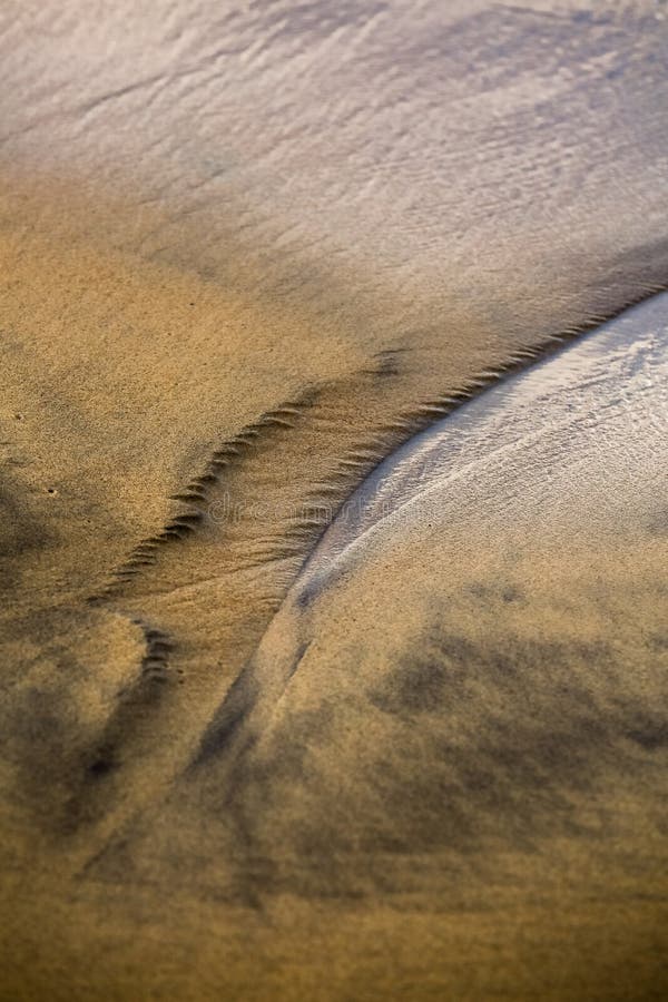 Creative Patterns and Signs in Beach Sand Stock Photo - Image of ...