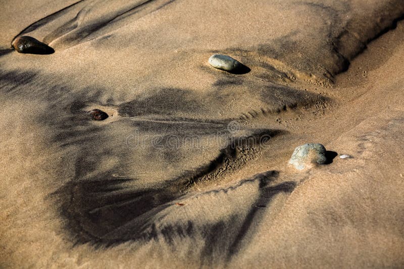 Creative Patterns and Signs in Beach Sand Stock Image - Image of sand ...