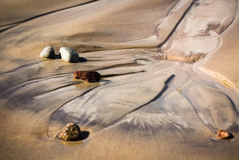Creative Patterns and Signs in Beach Sand Stock Image - Image of ...