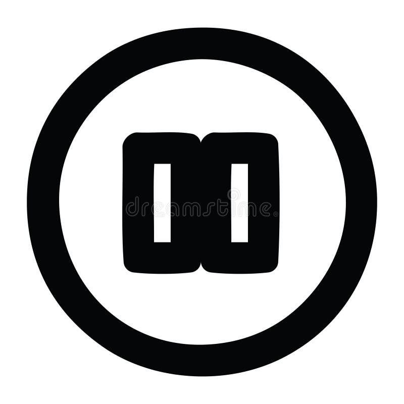 A Creative Pause Button Icon Stock Vector - Illustration of vector ...