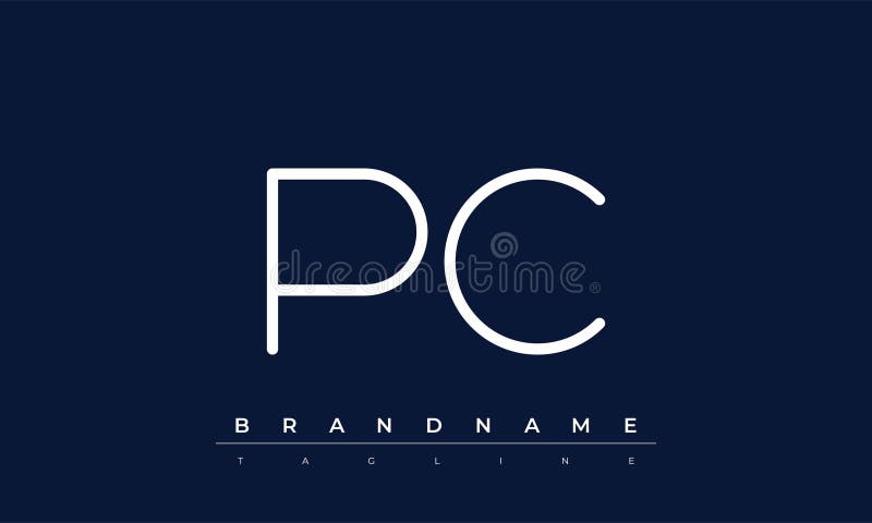 Creative PC Letter Initial Logo Vector Image Stock Vector ...