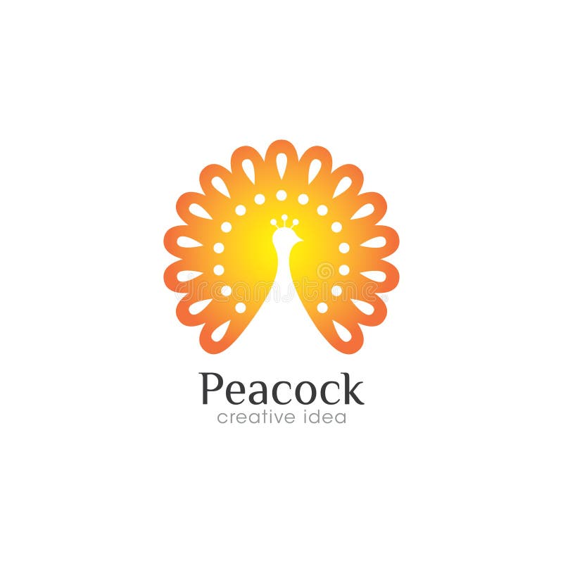 Creative Peacock Concept Logo Design Template Stock Vector ...