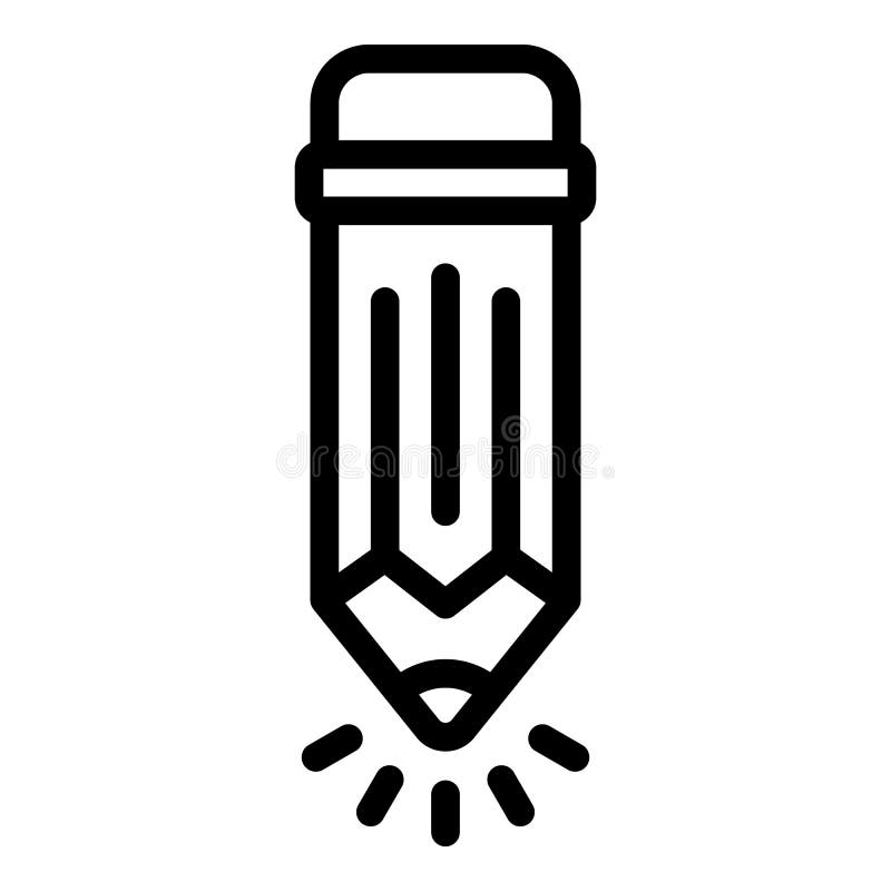 Creative Pencil Icon, Outline Style Stock Vector - Illustration of ...