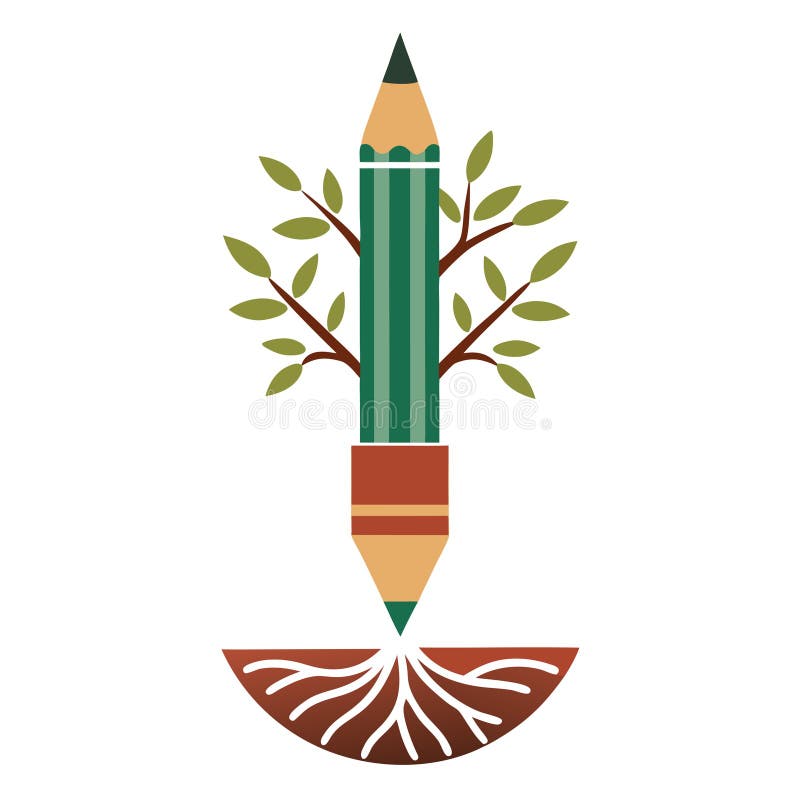 Creative Writing and Idea Generation: Pencil Tree with Roots ...