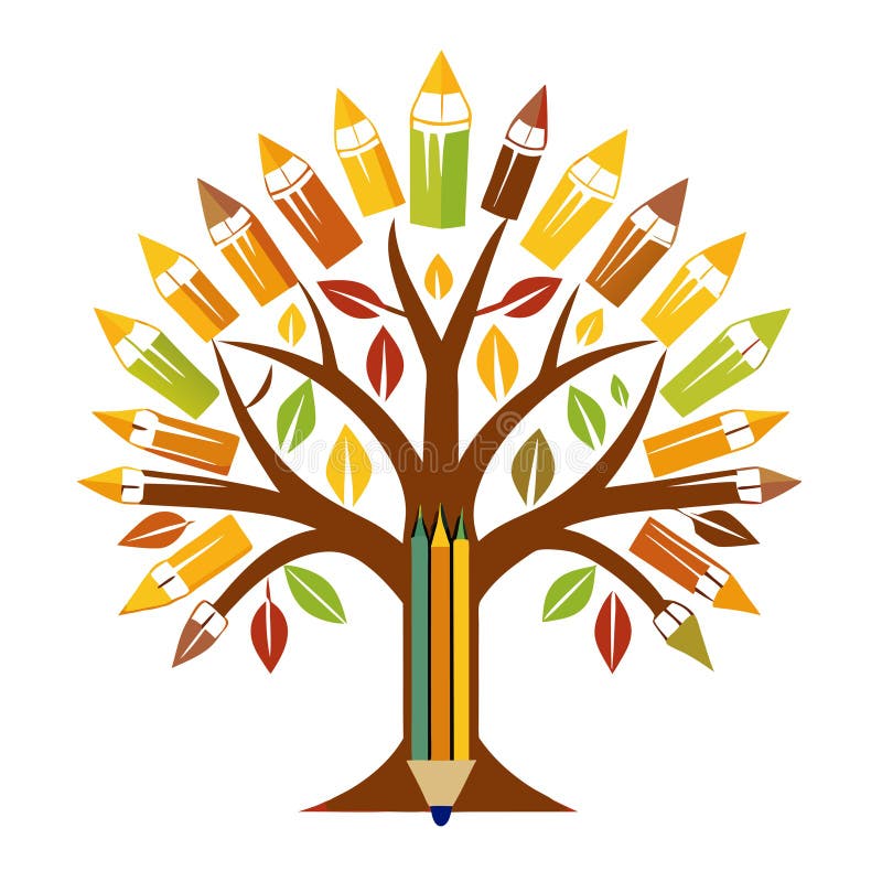 Creative Pencil Tree: Education, Growth, Art, School, Learning, Design ...