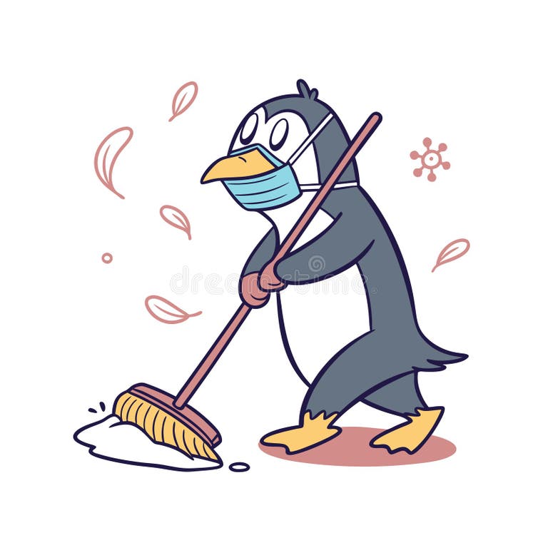 Creative Penguin Video Editing Illustration for Unique Designs Stock ...