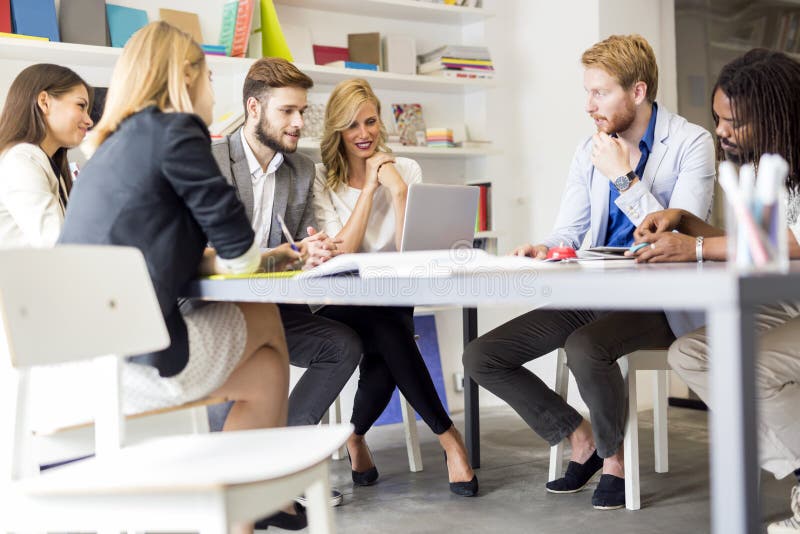Creative People Brainstorming in Office Stock Photo - Image of ...