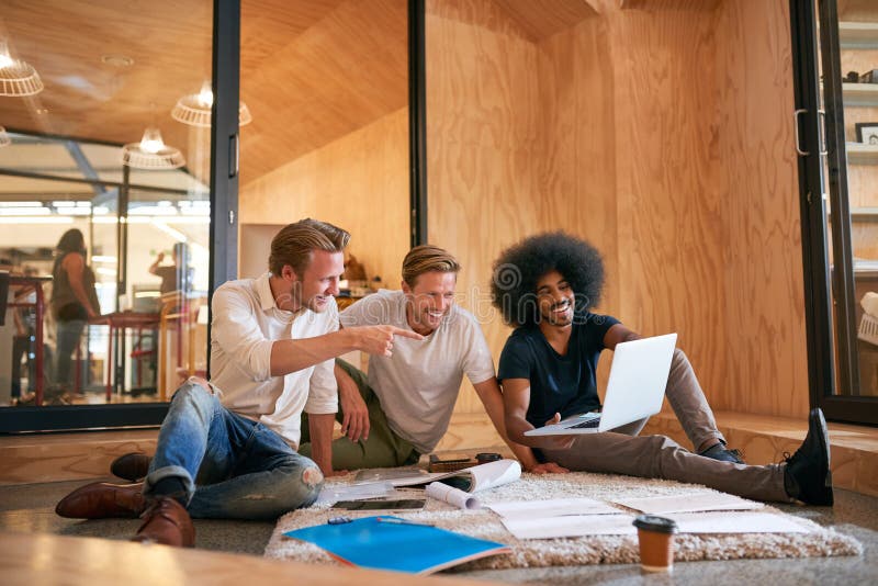 Creative People, Documents and Meeting with Laptop in Discussion for ...