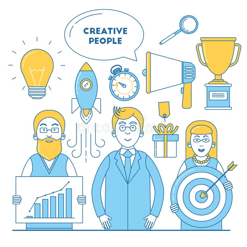 Creative People Illustration Stock Illustration - Illustration of ...