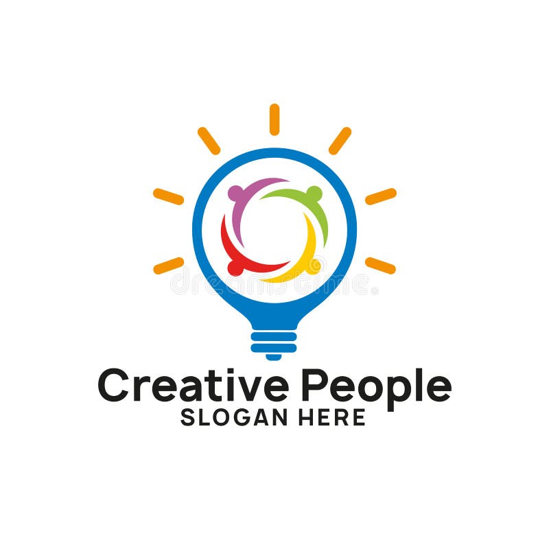 Smart People Logo Design Template. Creative Idea Logo Design. Bulb Icon ...