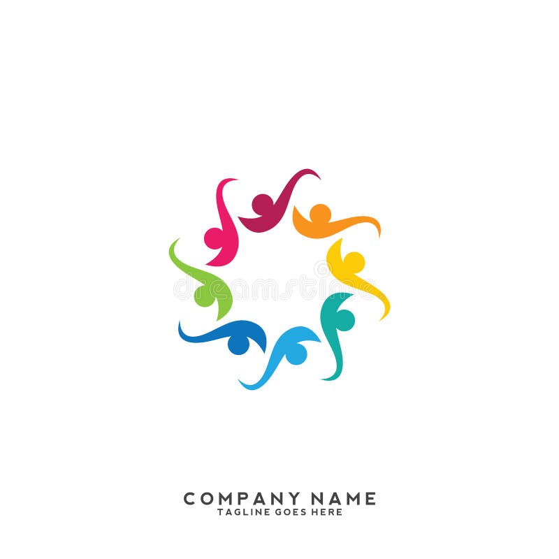 Creative People Logo Design Template Stock Vector - Illustration of ...