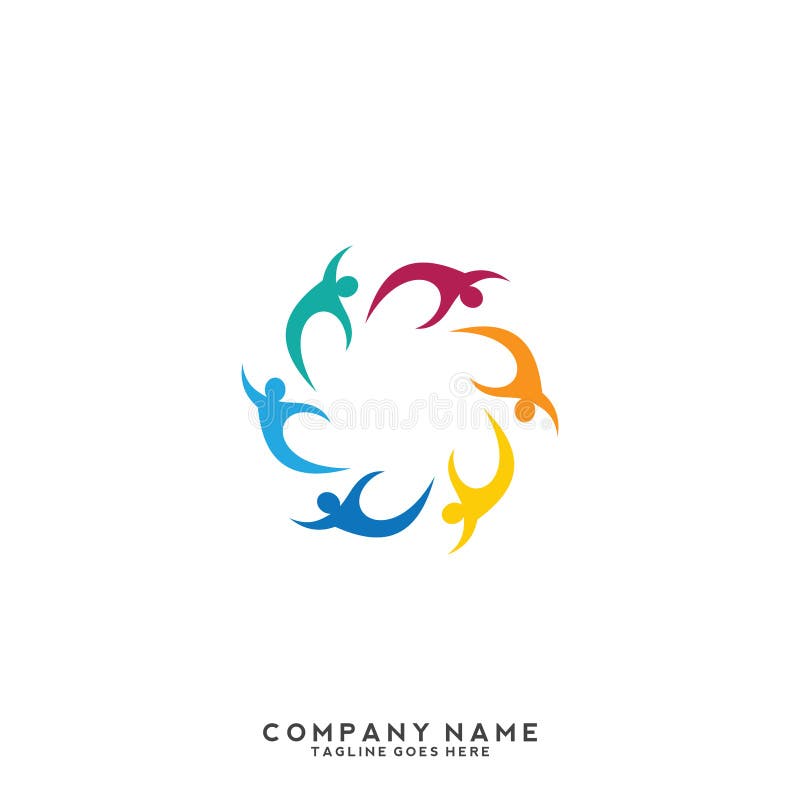 Creative People Logo Design Template Stock Vector - Illustration of ...