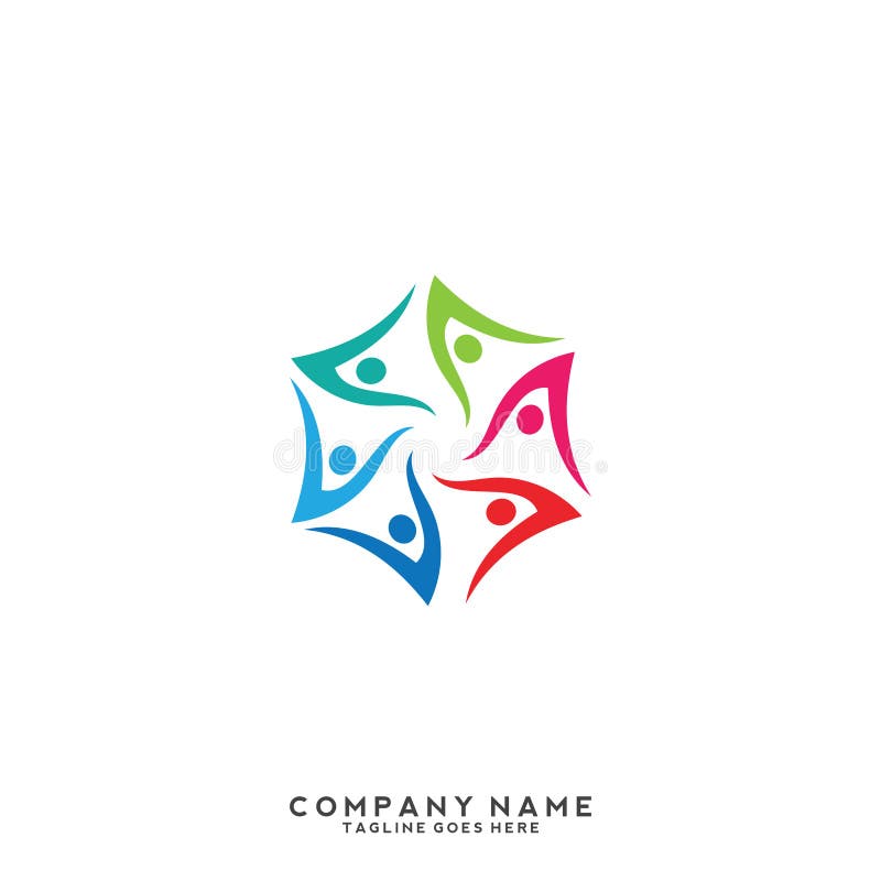 Creative People Logo Design Template Stock Vector - Illustration of ...
