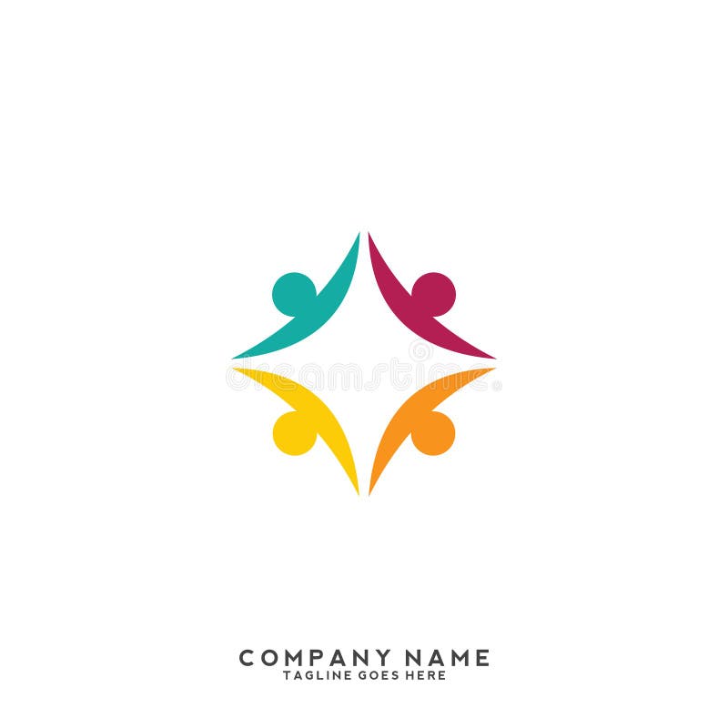 Creative People Logo Design Template Stock Vector - Illustration of ...