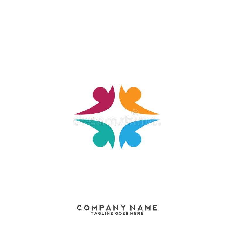 Creative People Logo Design Template Stock Vector - Illustration of ...