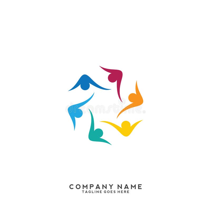 Creative People Logo Design Template Stock Vector - Illustration of ...