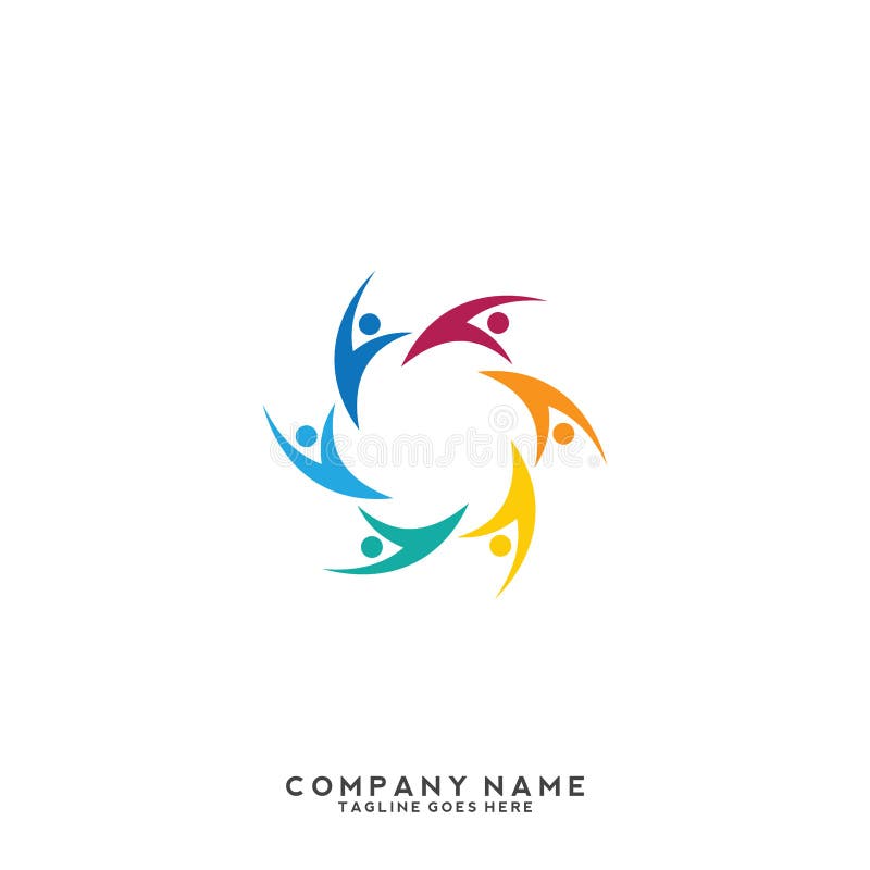 Creative People Logo Design Template Stock Vector - Illustration of ...