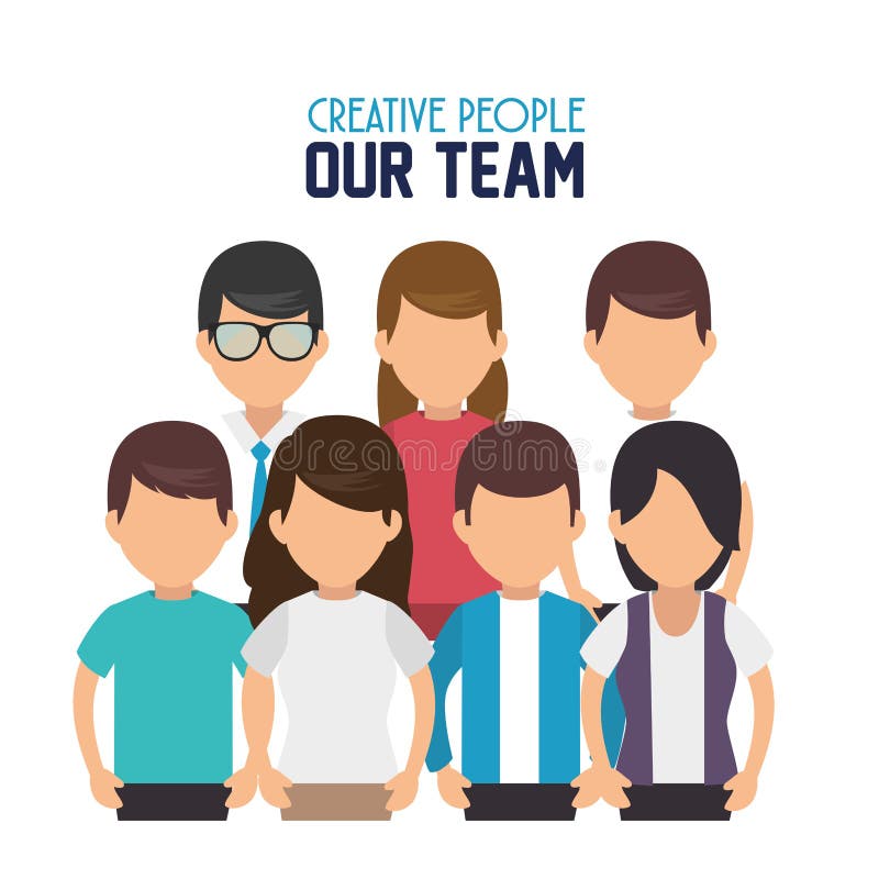 Creative people our team stock vector. Illustration of concept - 81868940