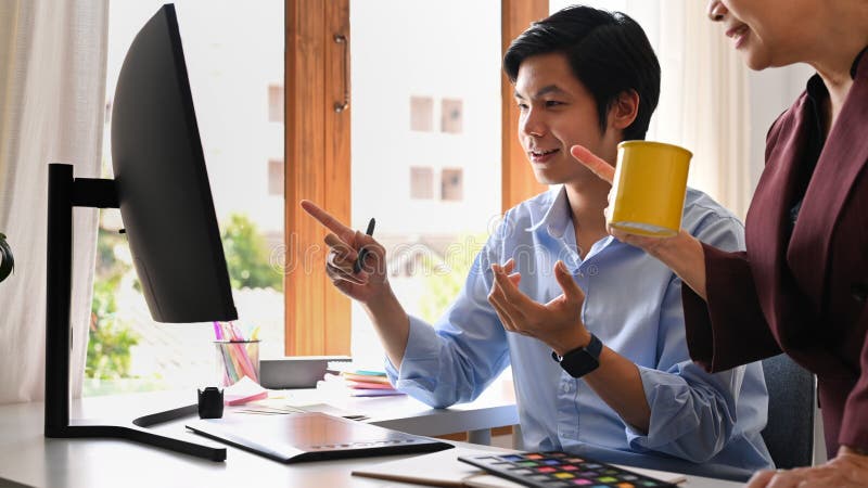 Creative People Planning, Collaborating on Mobile Application Software ...