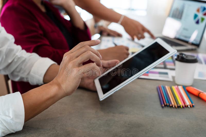 Creative People Team Business People and Co-workers Working Together in ...