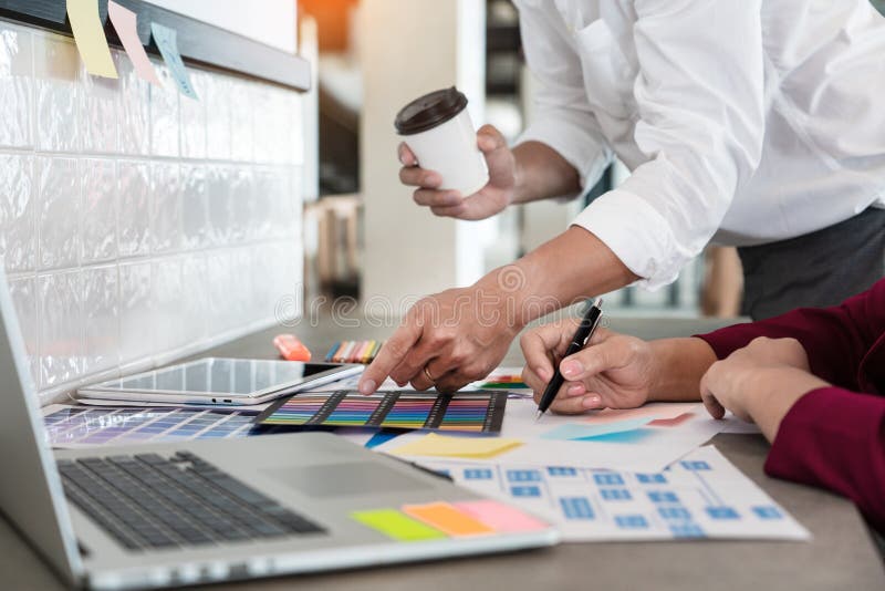 Creative People Team Business People and Co-workers Working Together in ...