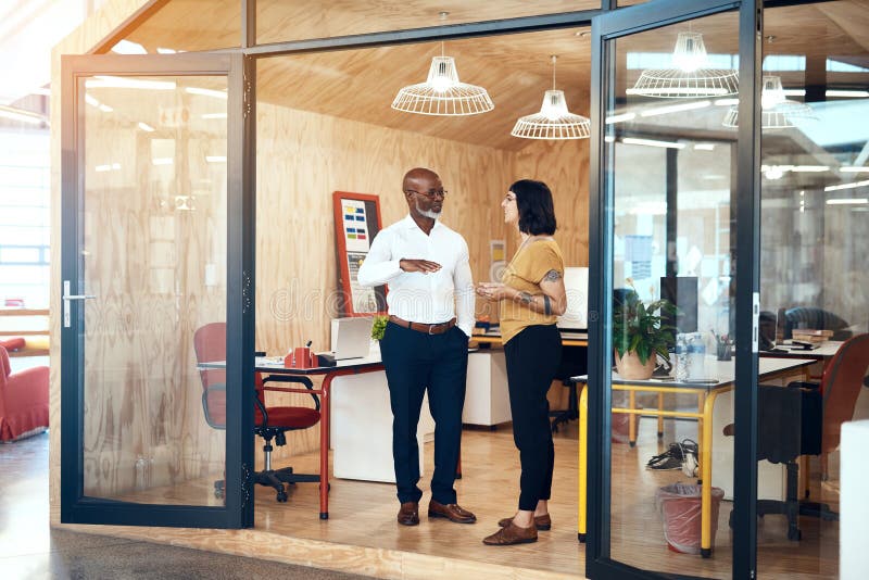 Creative, People and Together with Conversation in Office for Project ...