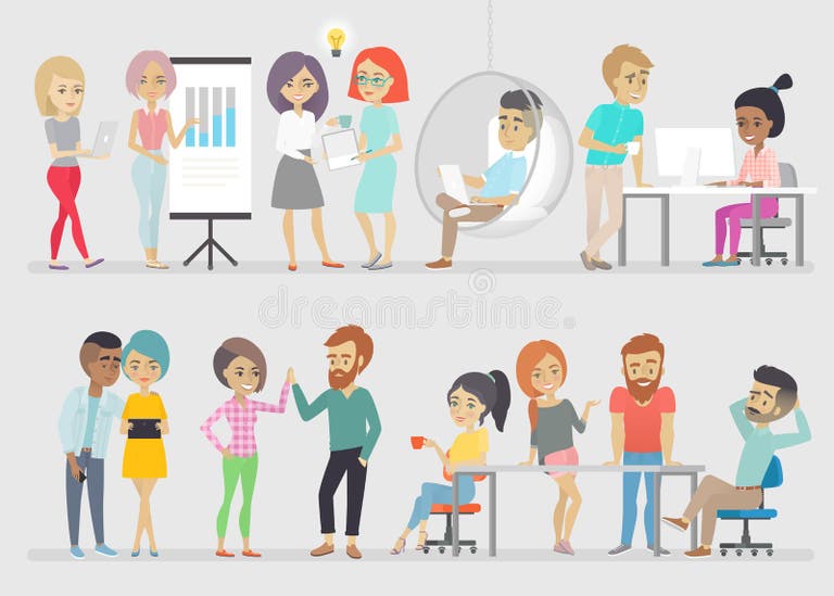 Creative People Vector Illustration. Stock Vector - Illustration of ...