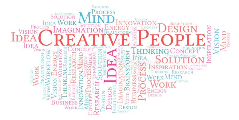 Creative People Word Cloud, Made with Text only. Stock Illustration ...