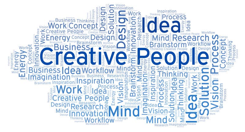 Creative People Word Cloud, Made with Text only. Stock Illustration ...