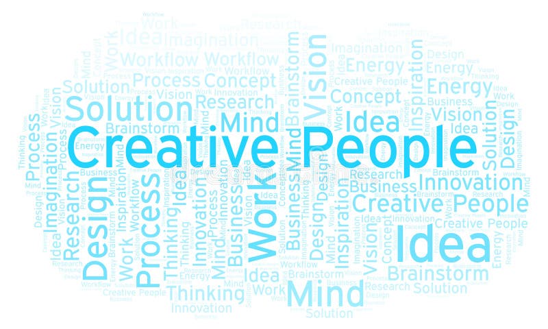 Creative People Word Cloud, Made with Text only. Stock Illustration ...