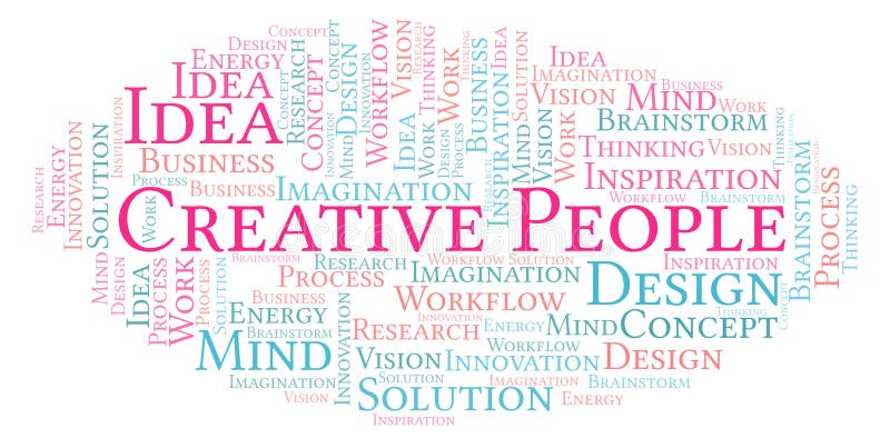 Creative People Word Cloud, Made with Text only. Stock Illustration ...