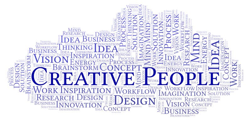 Creative People Word Cloud, Made with Text only. Stock Illustration ...